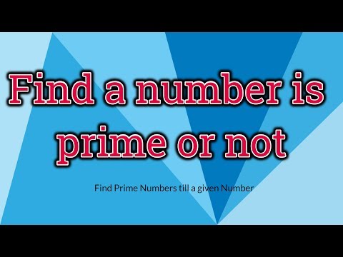 Find a numbers is prime or not