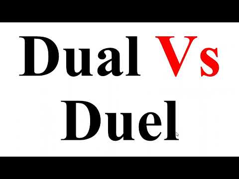 Dual vs Duel /Pair of words / Confusing words by Zeeshan Shafique