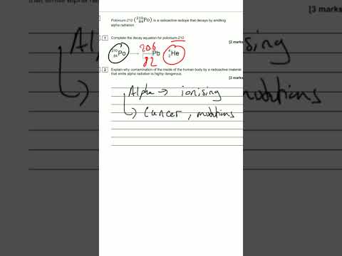 Alpha Radiation dangers #gcse #revision #gcsephysics #study #hitthebooks #exams #gcse2023
