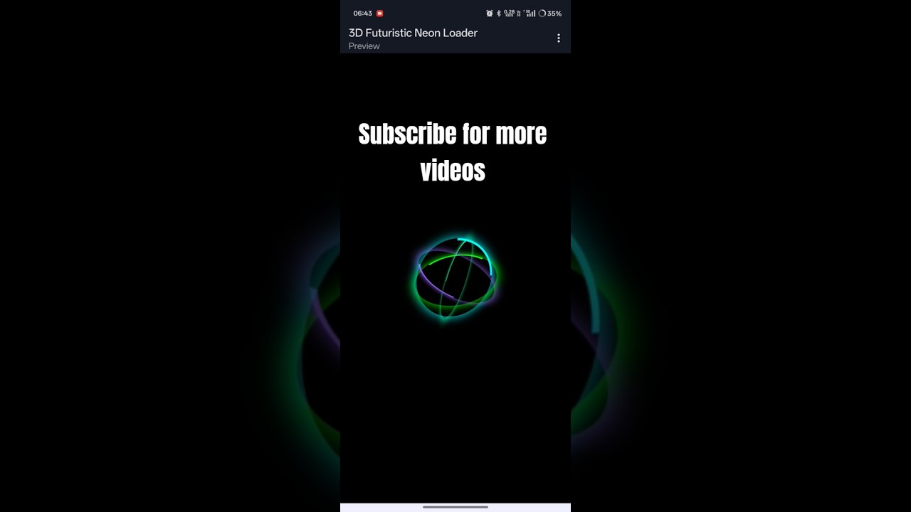 🚀 Watch this futuristic 3D Neon Loader Animation built entirely with HTML & CSS  -no JavaScript