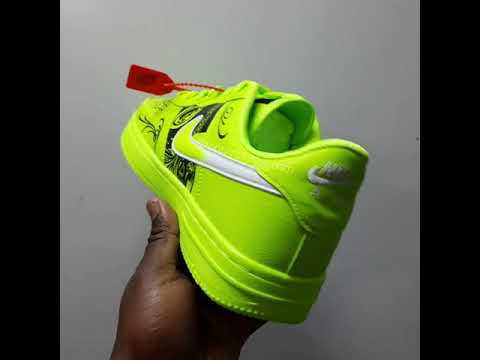 Custom Luminous Green Nike Airfore 1 Sneakers π Unisex π