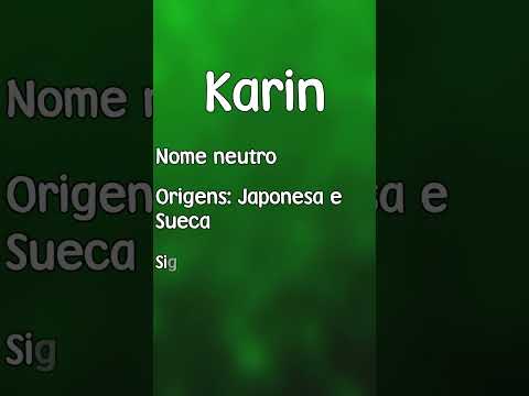 KARIN - SIGNIFICADO E ORIGEM DO NOME [SHORTS]