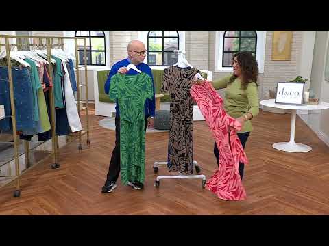 Denim & Co. Slub Jersey Tie Waist Midi Dress with Pockets on QVC