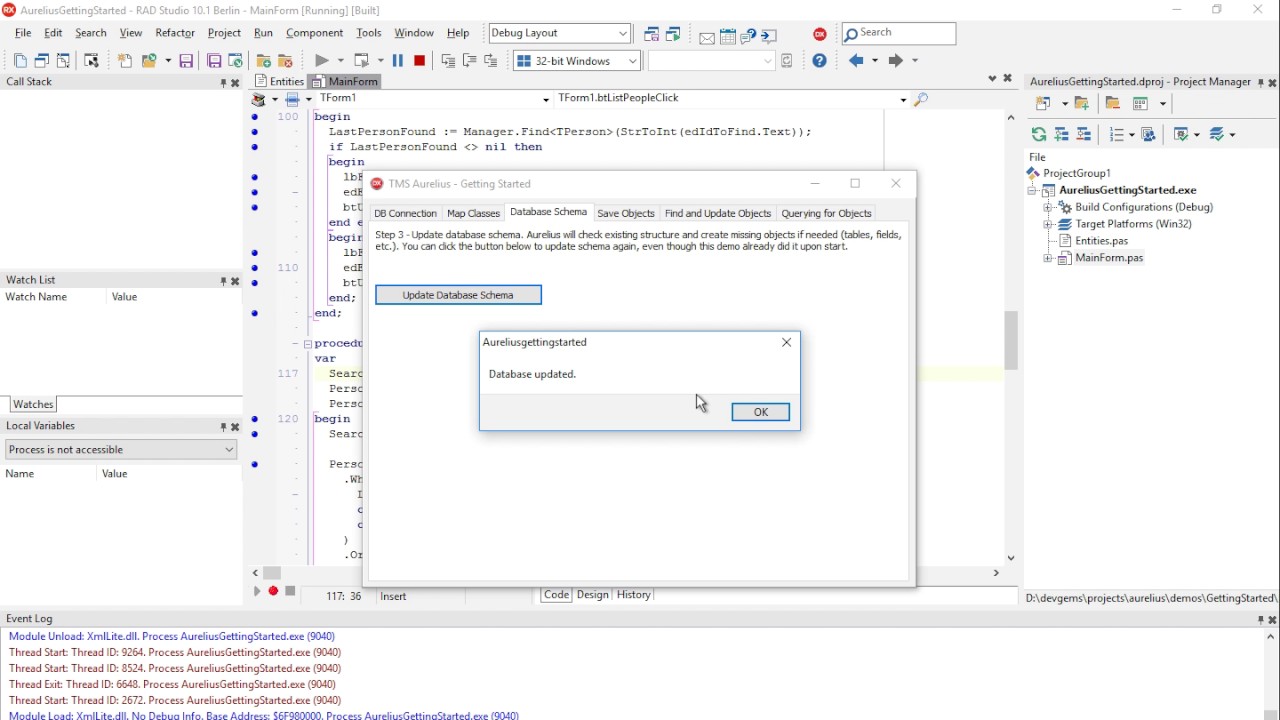 TMS Aurelius ORM for Delphi: Basic Demo Showcase (Intensive Delphi)