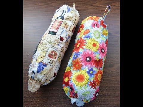 How to Sew a Quick and Easy Homemade Grocery Bag Holder - DIY Project