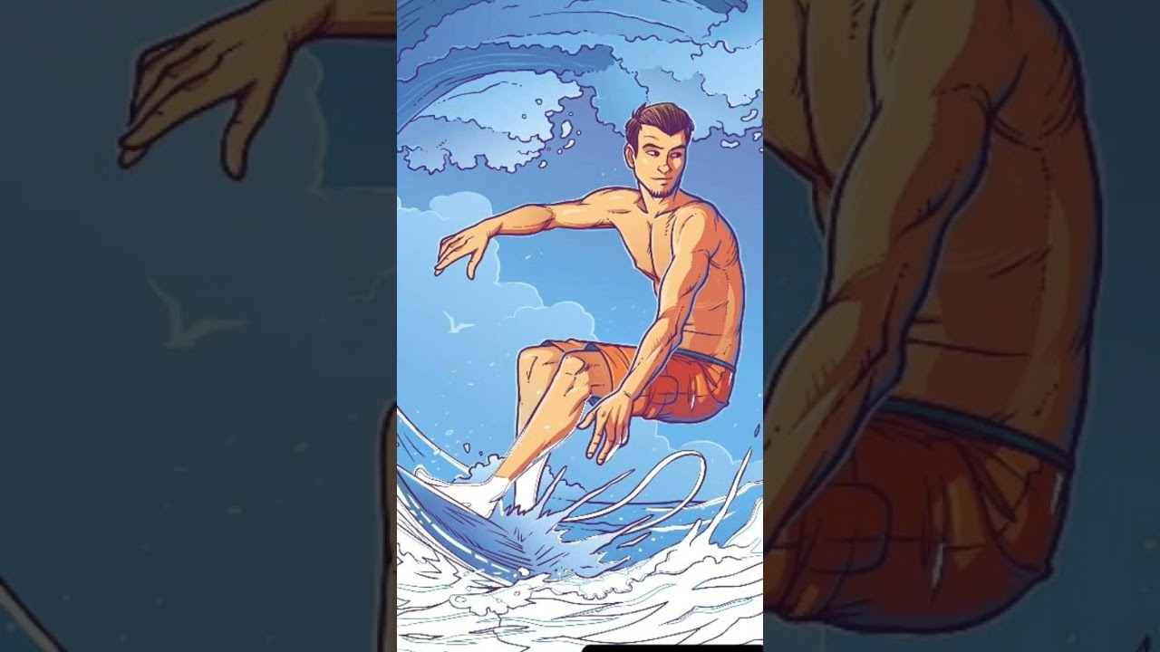 COLORING Surfers in action @coloring4fun788