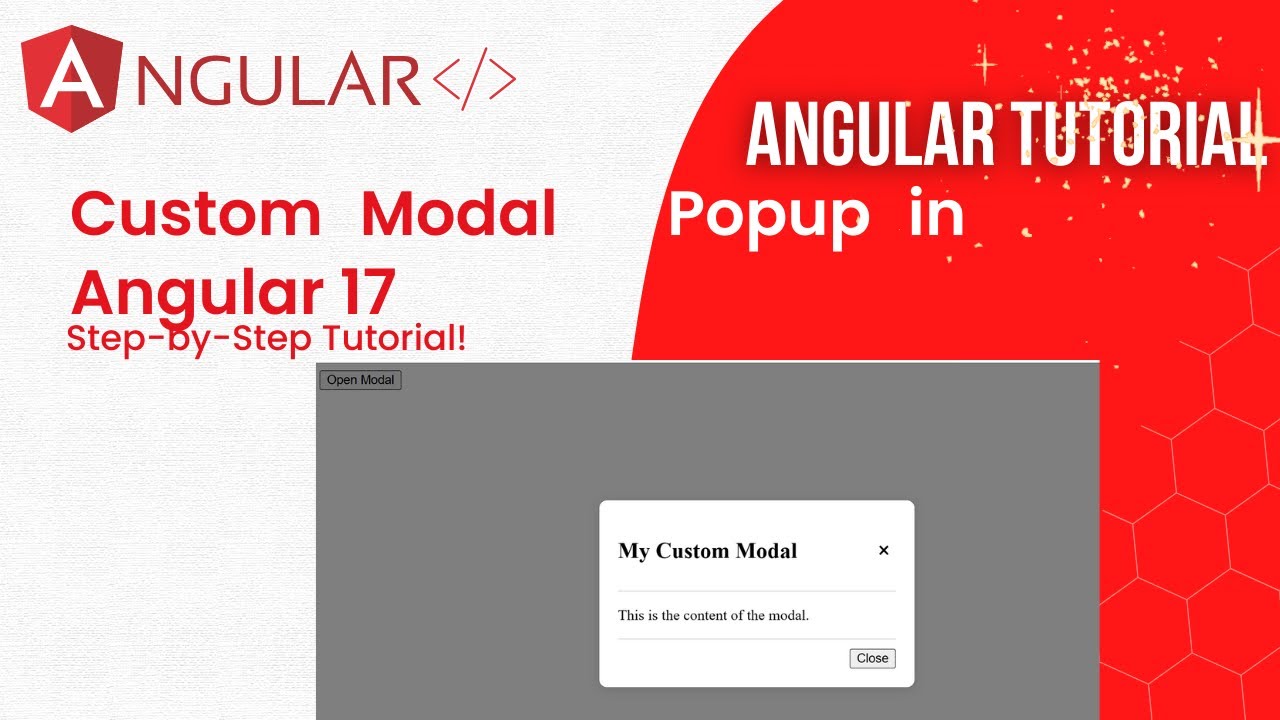 Build a Custom Modal Popup in Angular 17 | Step-by-Step Tutorial for Beginners 🚀