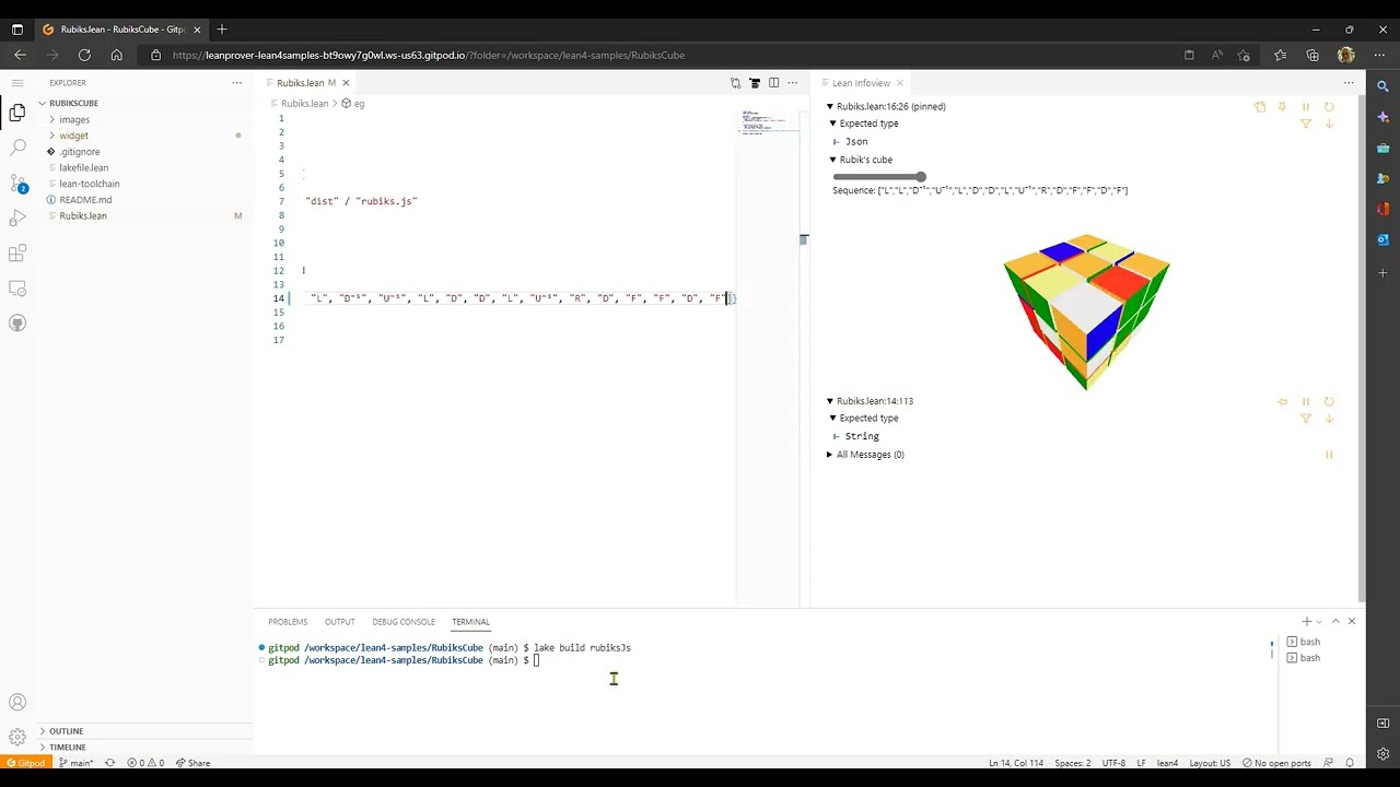 Quick Tour of Lean Samples on Gitpod