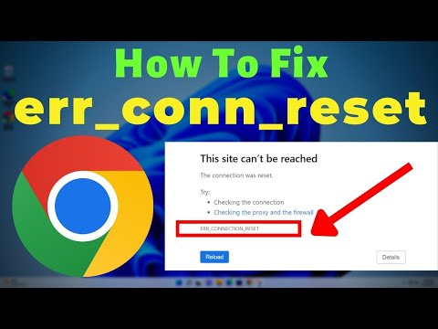 How to Fix "err_connection_reset" in Google chrome | This Site Can't Be Reached Error on Windows 10
