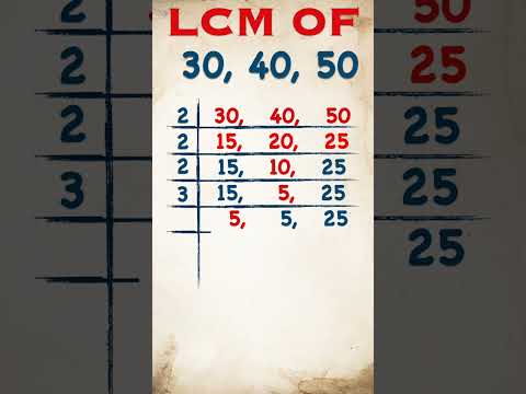 LCM of 30, 40, 50, / #shorts / #maths / #publicmaths / #lcm_and_hcf / #lcm #hcf