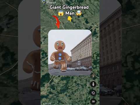 Giant Gingerbread man 😱🤯 on google maps and google earth 🌎 #shots #ddgoogleearth