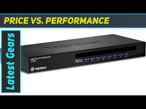 TRENDnet 8-Port USB/PS2 Rack Mount KVM Switch: Control up to 8 Computers with Ease!