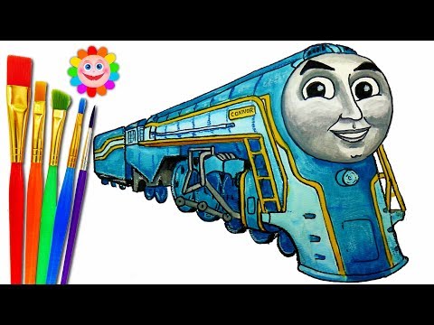How to DRAW Train Thomas and Friends TRAINS Video for KIDS CONNOR ...