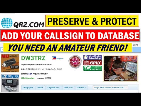 EASY STEP IN ADDING YOUR CALLSIGN TO THE QRZ DATABASE | PRESERVE & PROTECT YOUR CALLSIGN | HAM RADIO