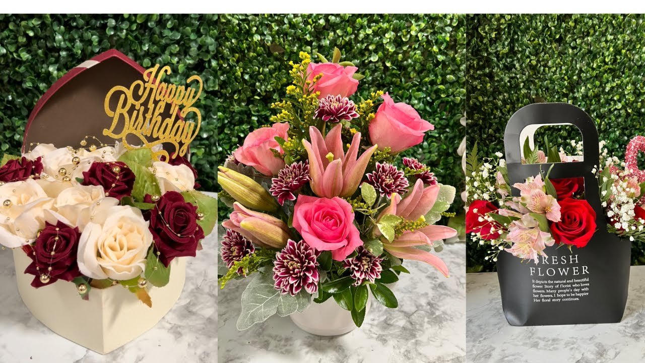 3 floral arrangement ideas for birthdays, Mother's Day and all occasions