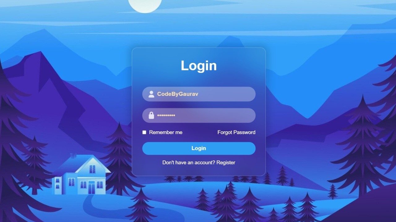 Glassmorphism Login Form Using HTML CSS | Blur Effect UI Design Tutorial