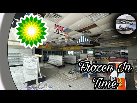 Exploring Inside Abandoned BP Gas Station With Everything Left Behind