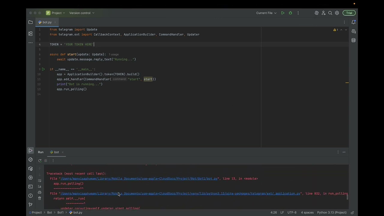 Make Your First Telegram Bot with Python (Super Easy!)