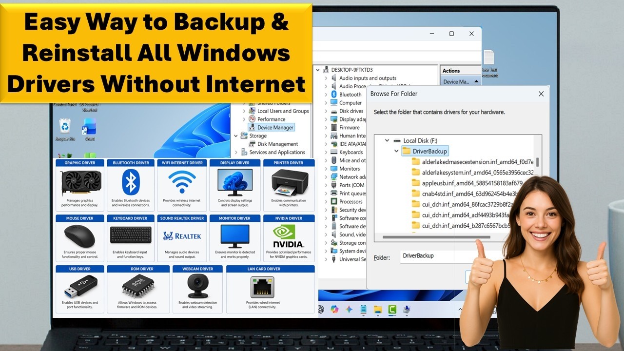 Easy Way to Backup & Reinstall All Windows Drivers Without Internet