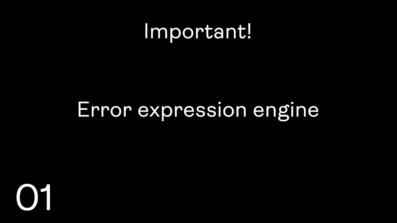 01 Error expression engine tutorial