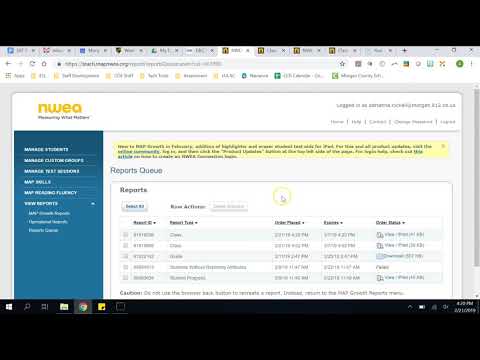 NWEA Class Report
