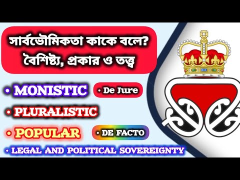 Sovereignty in Bengali । Features, Types, Pluralistic, Monistic, Popular Sovereignty in Bengali ।