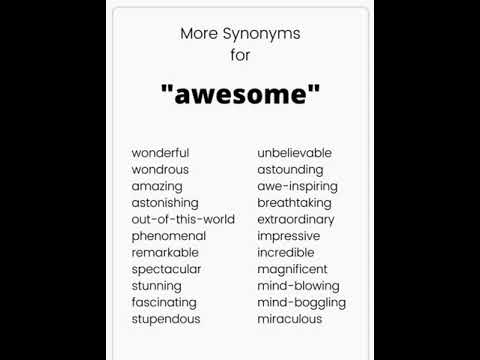 Improve Your Vocabular | Synonyms for the word AWESOME #english #synonymswords #shorts #shortsvideo