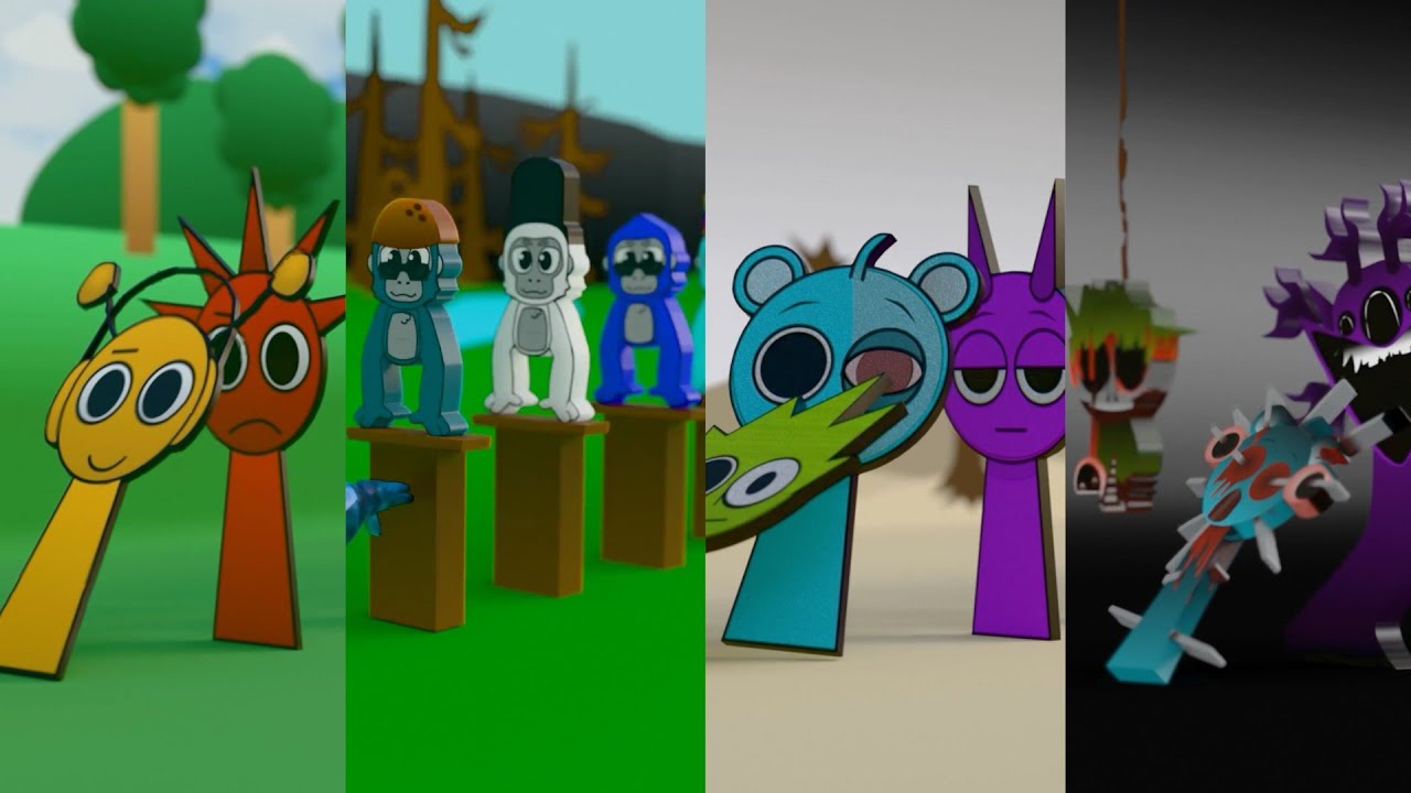 Sprunki but Domino Effect Compilation #3