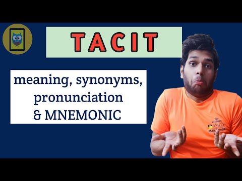 #17 Tacit | Meaning and Synonyms | Vocabulary | CAT GRE GMAT AFCAT CDS SSC Bank-PO