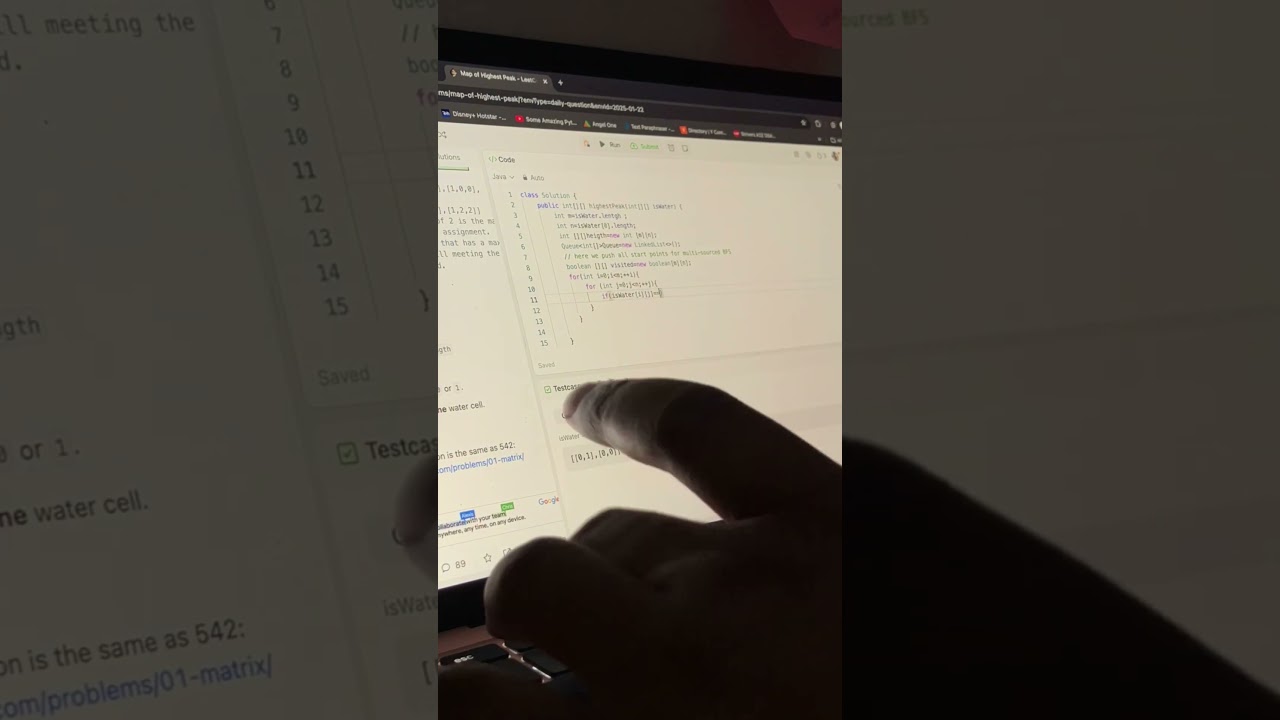 Day 44: Solved LeetCode Problem#1765  #graphalgorithms #100daysofcode  #coding#problemsolving