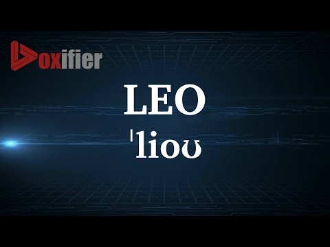 English Pronunciation of Leo - Voxifier.com