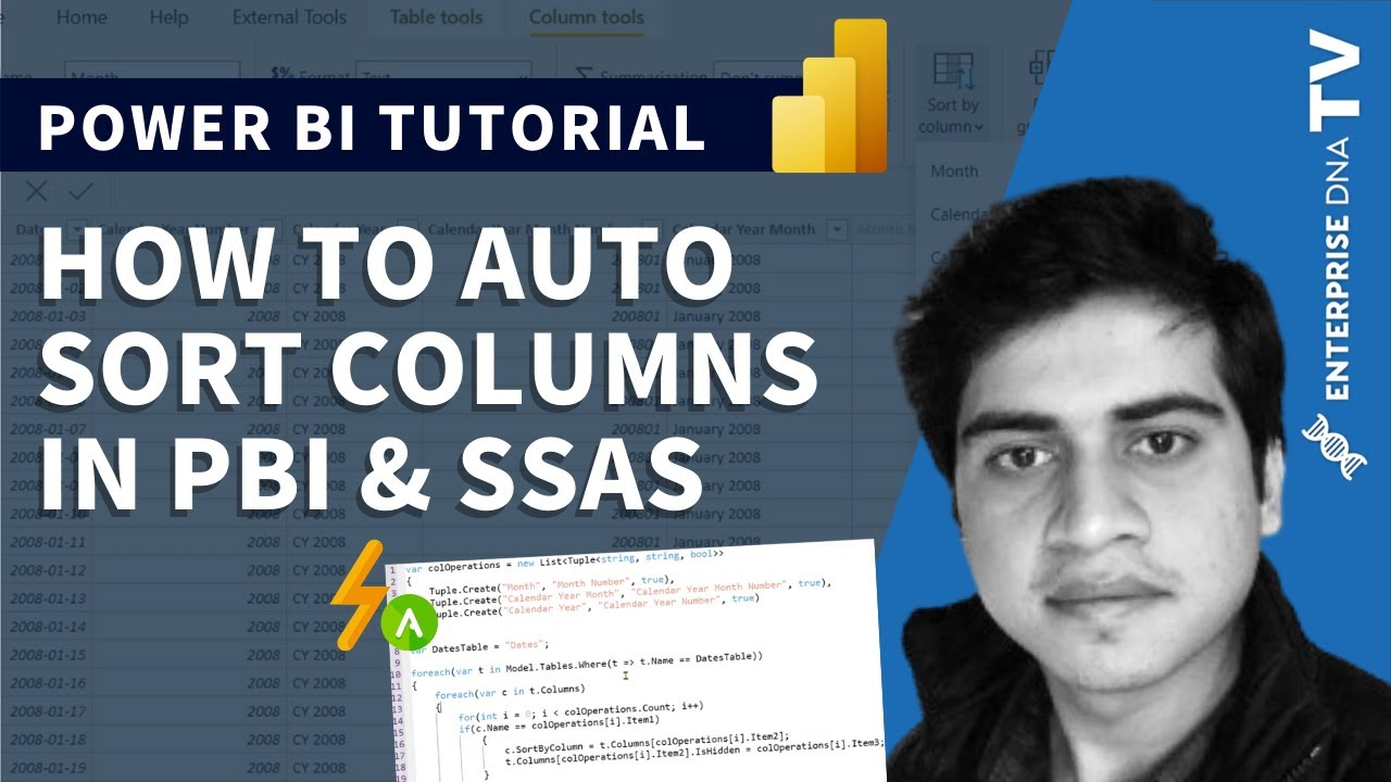 Power Bi And Ssas Sorting Columns Using Te3 And C Quant Insights Network
