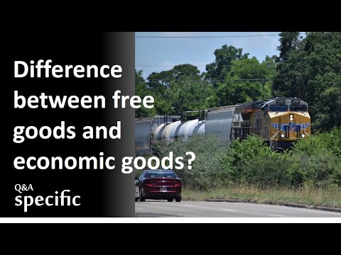 What is the difference between free goods and economic goods?