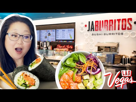 Cheap Eats Las Vegas 2021 | JaBurrito Linq Promenade | Sushi Burritos & Poke Bowls