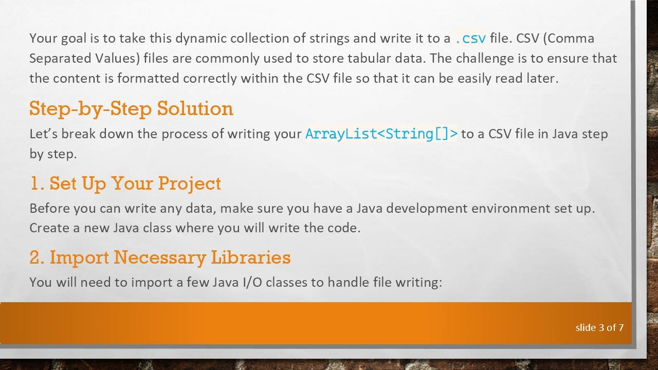 How to Efficiently Write an ArrayList String[]  to a CSV File in Java