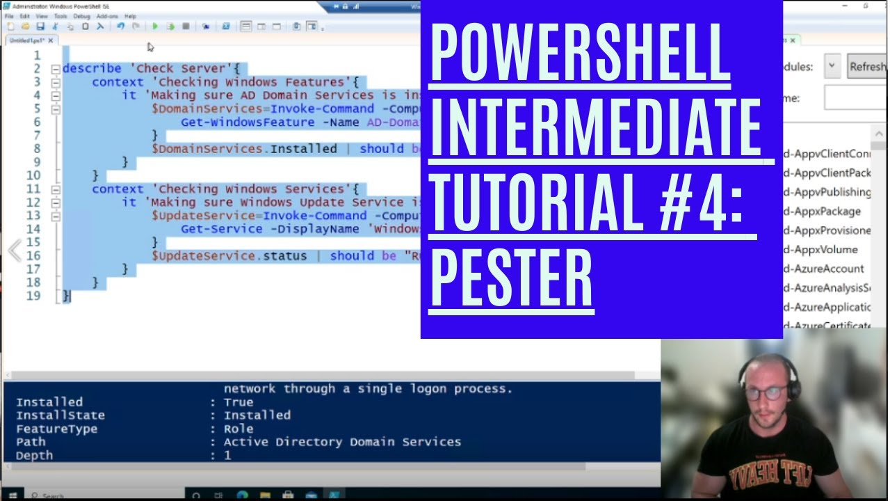 PowerShell Intermediate Tutorial 4 : Pester [Intermediate]