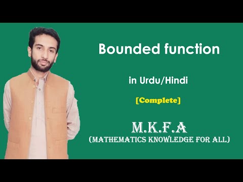 Bounded function in Urdu/Hindi (M.K.F.A)