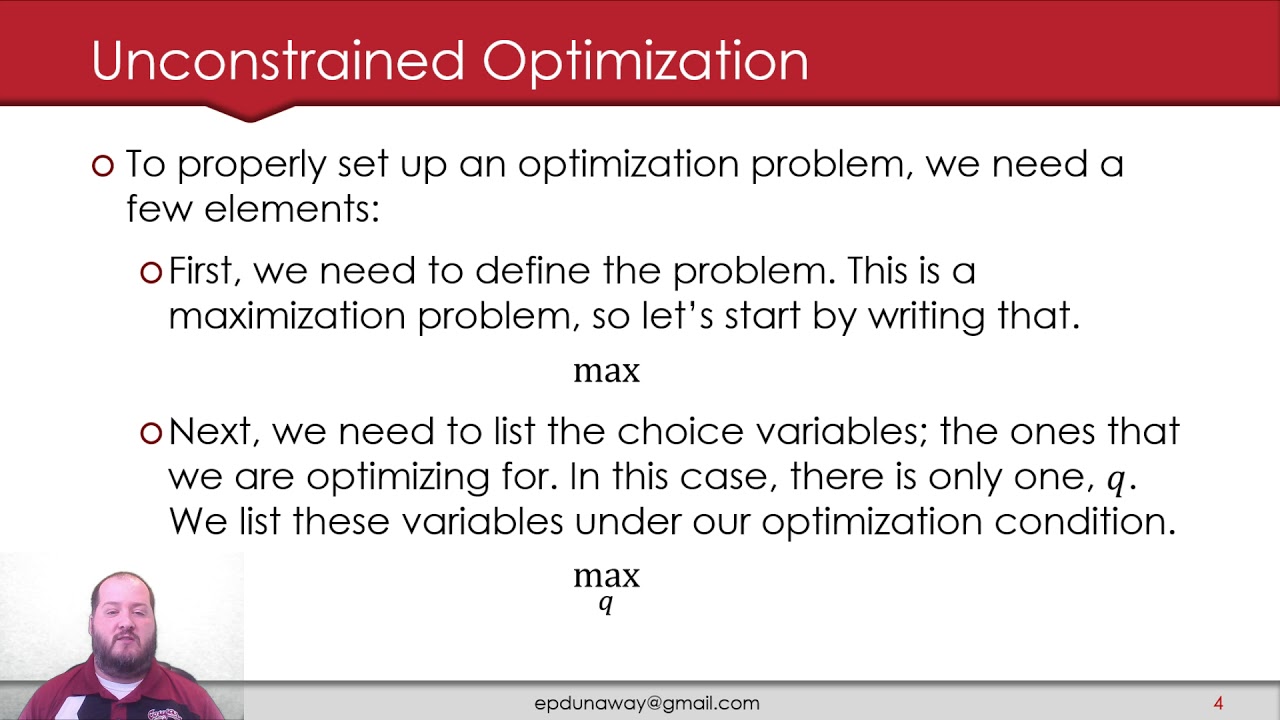 3.1 - Unconstrained Optimization - Single Variable