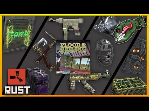 Rust Skins | Floor & Ceilings Wallpaper Pack, Boneforged HQM, Bamboo Cage LWB, Neon Farm Door