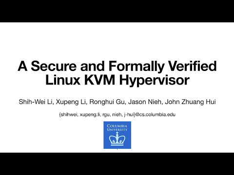 A Secure and Formally Verified Linux KVM Hypervisor