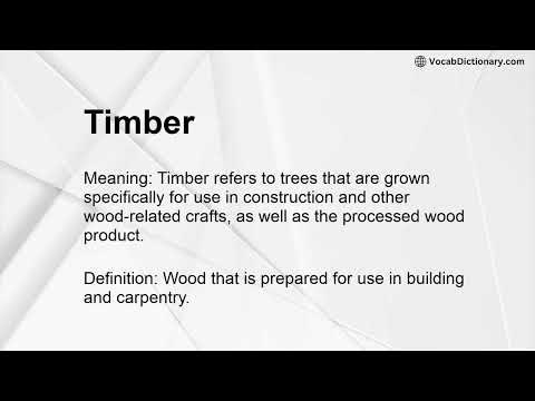 Timber Meaning