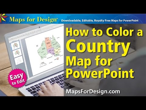 How to Color a World Country Map for Making a Sales Presentation Map, Australia