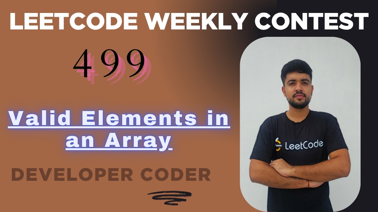 Valid Elements in an Array | LeetCode 3912 | Weekly Contest 499 | Java Code | Developer Coder