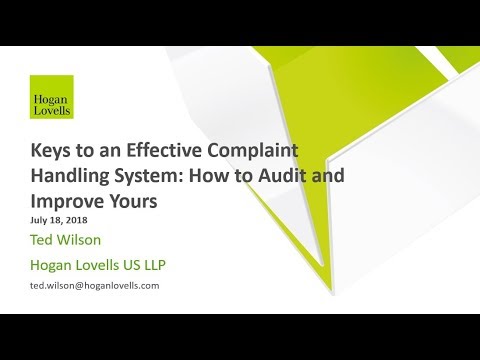 Keys to an Effective Complaint Handling System How to Audit and Improve Yours