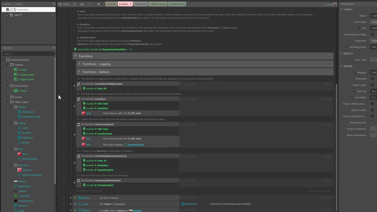 Construct 3 Inventory System teaser