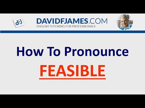 How to Pronounce FEASIBLE (3 Syllables)