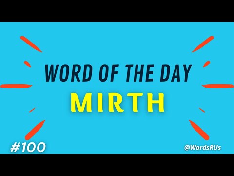 Mirth - Word of the Day | Improve your English Vocabulary | Learn Vocabulary