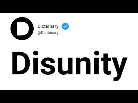 Disunity Meaning In English