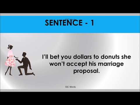 DOLLARS TO DONUTS Idiom 201 # Meaning and five sentences # SSC Words
