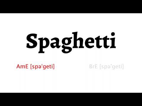 How to Pronounce spaghetti in American English and British English